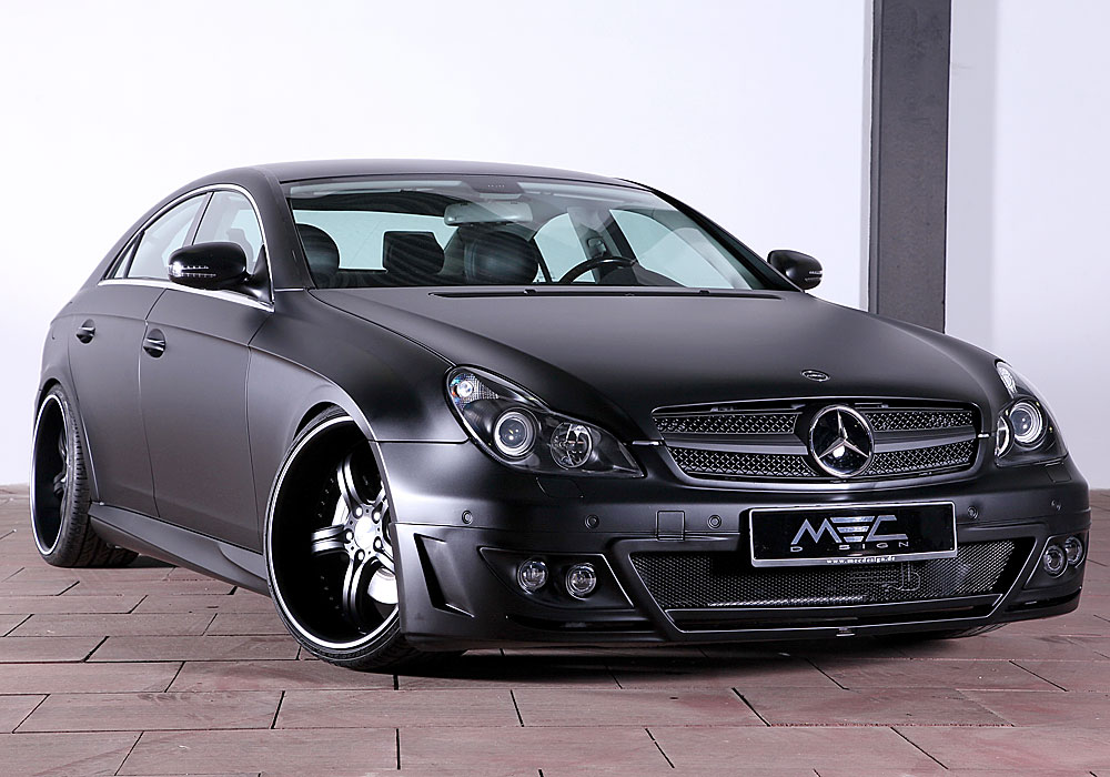 CLS W219 with Bodykit and mecIII 1pc Wheels in Full Matt Black CLS W219 ...