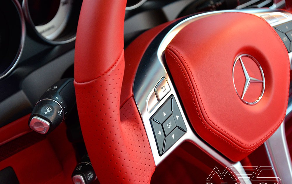Cerberus W207 E-Class with red leather interior - MEC Design