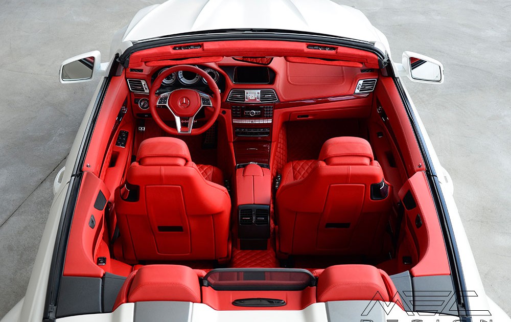 Cerberus W207 E-Class with red leather interior - MEC Design