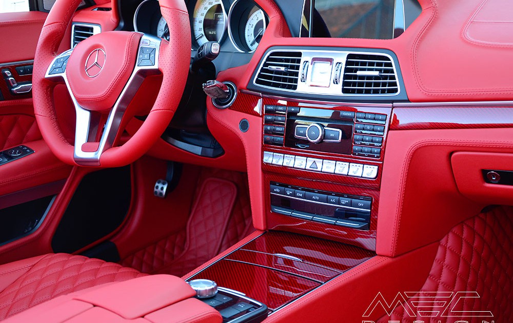 Cerberus W207 E-Class with red leather interior - MEC Design