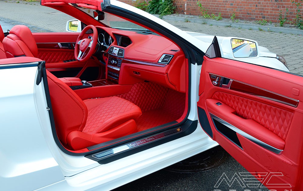 Cerberus W207 E-Class with red leather interior - MEC Design