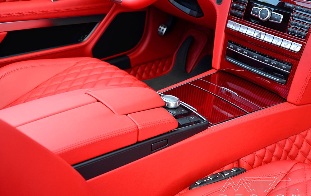 Cerberus W207 E-Class with red leather interior - MEC Design