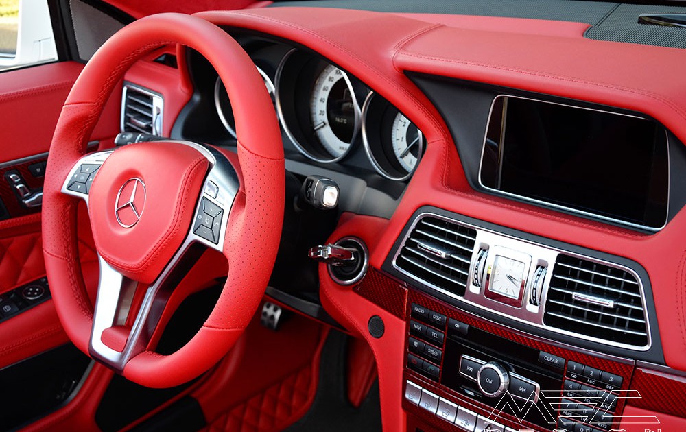 Cerberus W207 E-Class with red leather interior - MEC Design